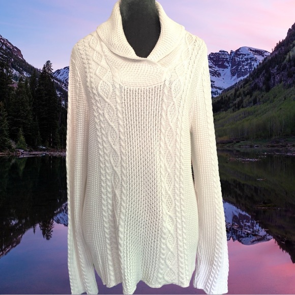 JEANNE PIERRE | Sweaters | Jeanne Pierre White 0 Cotton Comfy Cozy ...